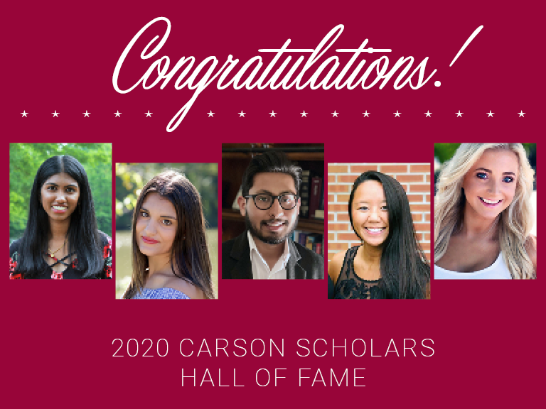 Five new inductees join our Prestigious Carson Scholars Hall of Fame ...